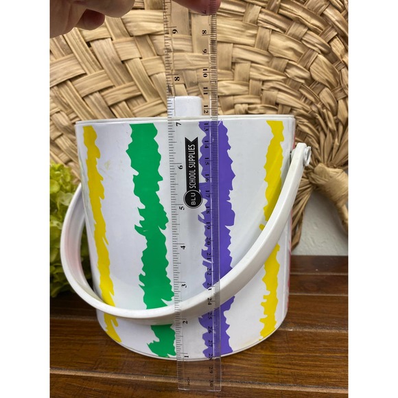 Dining | 198s Retro Abstract Color Stripe Ice Bucket | Poshmark